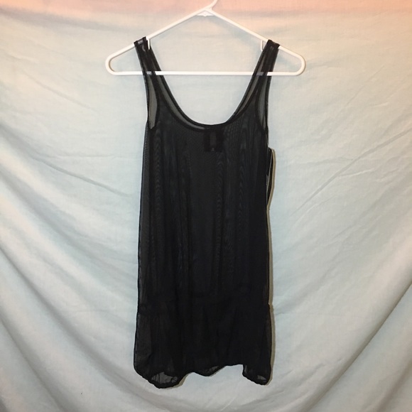 Sympli | Intimates & Sleepwear | Sympli Black Sheer Tank Top Dress ...